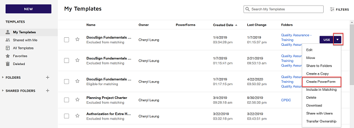 Create A Powerform DocuSign SF State